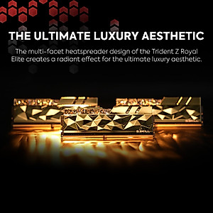 G.SKILL Trident Z Royal Elite Series (Intel XMP) DDR4 RAM 16GB (2x8GB) 3600MT/s CL16-19-19-39 1.35V Desktop Computer Memory UDIMM - Silver (F4-3600C16D-16GTESC)