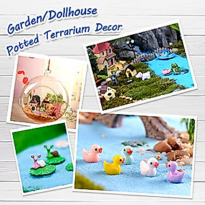 Homlone 105 Miniature Fairy Garden Accessories, Fairy Garden Kit, Fairy Garden Animals, Miniature Figurines, Micro Landscape Ornaments Kit, Garden DIY Kit for Dollhouse Decoration Plant House Decor