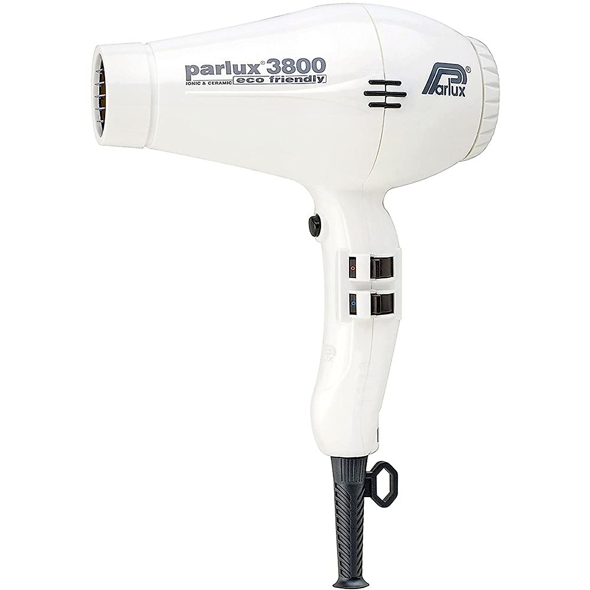 Parlux 3800 Eco Friendly Ionic & Ceramic White Hair Dryer + M Hair Designs Metal Mesh Diffuser (Bundle) – Lightweight, Fast-Drying, Frizz-Control Blow Dryer for Salon-Quality Styling