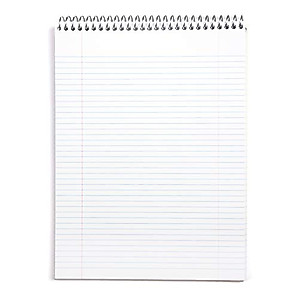 Mintra Office TOP BOUND Durable Spiral Notebooks (Teal, Purple, White, College Ruled 3pk)