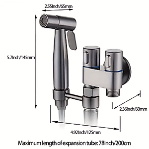 Bathroom Toilet Bidet Handheld Faucet Spray Set, Wall Mounted Sprayer with Pressure, can be Used for Ladies Washing Hair, pet Shower
