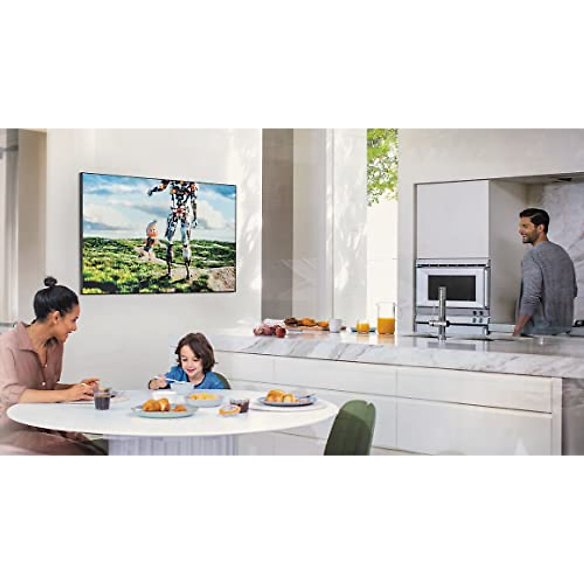 SAMSUNG Slim Fit TV Wall Mount, Compatible w/ 43”- 85” Q Series, Crystal UHD Series Televisions, Easy Installation, Blends w/Any Interior, Minimalist Look, WMN-B50EB/ZA, 2022, Black