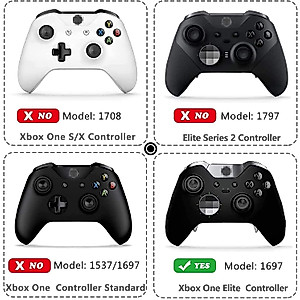 AQIDAP Controller Grips Non-Slip Side Rails Grips Back Replacement Rear Handle Panels Kits Rubberized Right Left Side Rails for Xbox One Elite Controller (Model 1698)