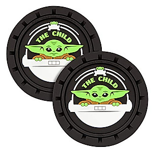 Plasticolor 001970R01 Star Wars Mandalorian Baby Yoda The Child Auto Coasters Set of 2