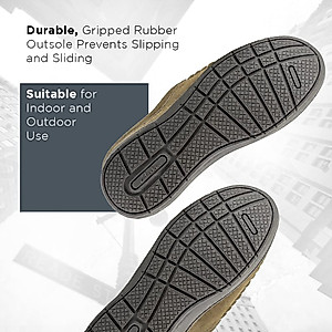 Clarks Men's Open Back Suede Sherpa Lined Clog Slippers, JMH2062 - Indoor/Outdoor Slip-Ons - Comfy & Durable Slides with Soft Plush Lining Cushioned Footbed & Gripped Rubber Outsoles (11 M US,Black)