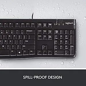 Logitech MK120 Wired USB Keyboard Mouse Desktop Combo