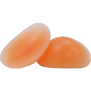 ToBeInStyle Women's Silicone Filled Pads - Round Breast Enhancer Inserts W/Nude Nipples - X-Large