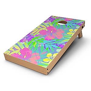 Design Skinz Summer Tropical Skin Set for Cornhole (Skin Only) - Tropical Fluorescent v1
