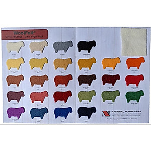 Natural Undyed - XXL Wool Sheet - 100% Virgin Wool - All Natural - National Nonwovens - Made in The USA - 36 in x 36 in - Cream/Ivory White