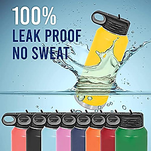 Polar Camel Personalized Water Bottles 32oz with Flip-Top Lid and Straw, Customized Vacuum Insulated Flask, Stainless Steel Sports Double Wall Thermos, Your Logo Name and Text Engraved in USA(Coral)