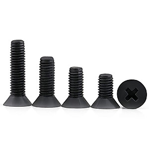 M5 M6 Black Nylon Countersunk Head Screws Plastic Flat Machine Screw Length 5-25Mm X 10/20/50Pcs 50Pcs M6x20