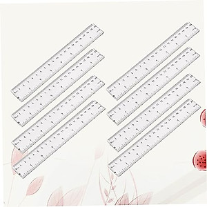 Plastic Measuring Ruler 16pcs graphing Ruler Clear Measuring Tools Stationery Ruler Ruler Tailor Ruler Stationery Precision Ruler Plastic rulers Clear Ruler Centimeter Ruler use