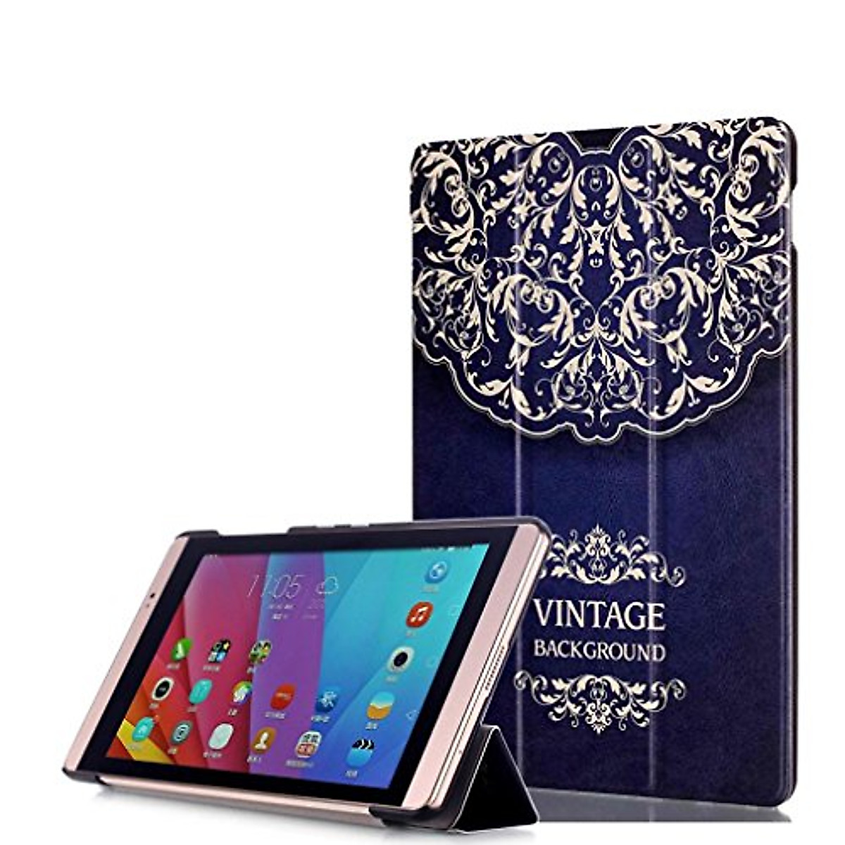 MNtech New Sleep Folding Stand Painted Leather Protective Case Cover For HUAWEI Mediapad M2 8.0inch (H)