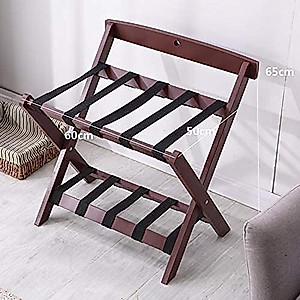 Scpantkend Hotel Solid Wood Folding Luggage Rack,Room Luggage Holder,Travel Break Folding Stool