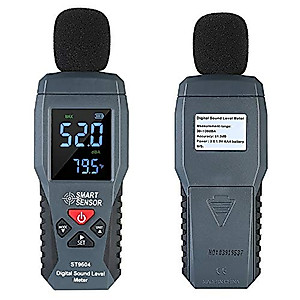 Handheld Sound Level Meter,LCD Decibel Meter,Mini Digital Noise Meter,Decibel Tester,Decibel Alarm,with Red Black Light Alarm and Sound Alarm,Range 30-130dBA