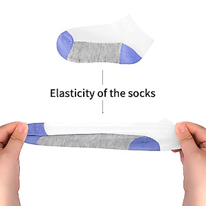 BOOPH 12 Pairs Kids Ankle Socks Boy Girls Half Cushion Socks 9-12 Years Multi1