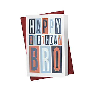 Karto Sweet and Funny Birthday Card for Brother, Large 5.5 x 8.5 Greeting Card, Brother Birthday Card from Sister