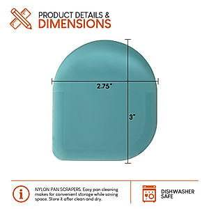 Cast Iron Scraper Tool Kitchen Plastic Cleaning Food Pan Pot Bowl Dish Griddle Grill Exultimate