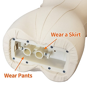 SHAREWIN Female Mannequin Torso Women Dress Forms for Sewing Manicanequin Body High Stability Gold Metal Stand for Clothing Dress Jewelry Display Adjustable Height 50”-70” Thin Body