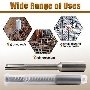 Werhoo SDS MAX Ground Rod Driver Compatible with Hilti/DeWalt/Bosch/Hitachi/Makita/Milwaukee SDS MAX Hammer Drills for 5/8inch & 3/4inch Grounding Rods (NOT Work with SDS Plus Hammer Drill)
