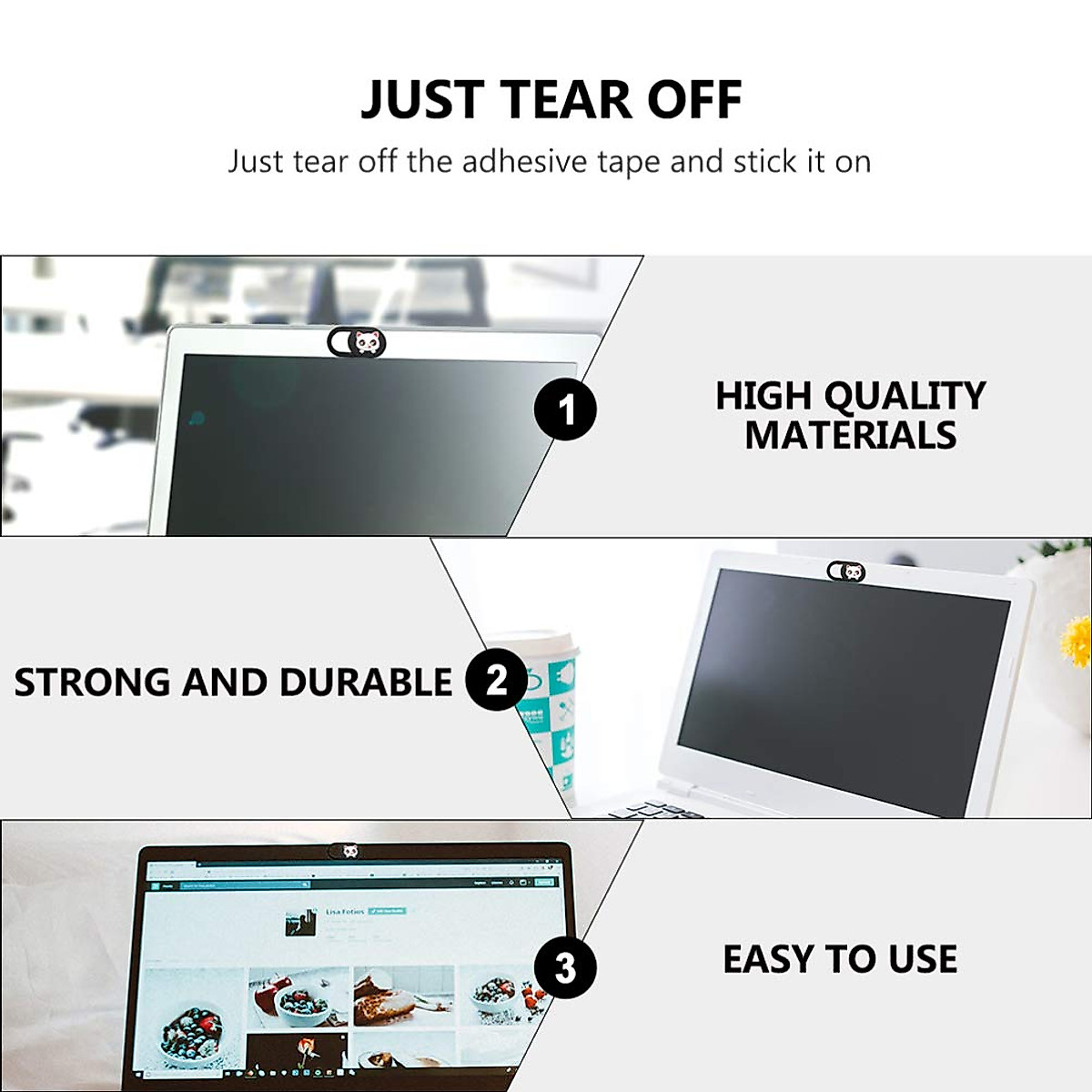 SOLUSTRE 12 pcs Camera Privacy Cover Privacy Blocker Sliding Shield Webcam Blocker Sticker Web Camera Cover LED Tablet Camera Cover Laptop tableta Webcam Lens Cover Animal Slider Computer