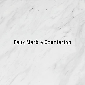 Crosley Furniture Katrina Kitchen Island with Faux Marble Top, Gray