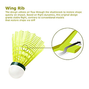 YONEX Mavis 600 Nylon Shuttlecock (Green/Yellow)