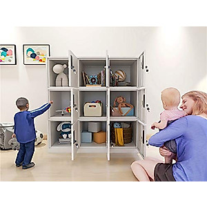 MECOLOR Full White Color Metal Office and Home Storage Cabinet Locker with 9 Doors Garage Tool Cabinets (Full White, 9D)…