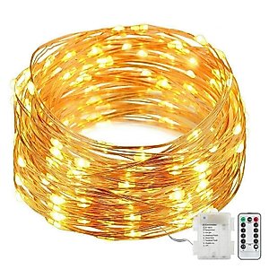 Lxcom Lighting Fairy String Lights 6.56Ft 280leds 14 Strands Battery Operated Copper Wire Branch Lights 8 Modes Waterfall Twinkle Lights with Timer Decorative Light for Home Festival Decor(Warm White)