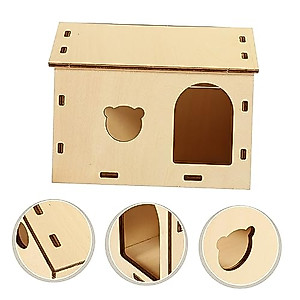 balacoo House Mini Toys Wooden Toys cage Toy Accessories Rat nest Chinchilla cage Toy Rat Hideout Toys Chinchilla Hideout Home Rat Hideout Hamster The Swing Wooden cage Decorate