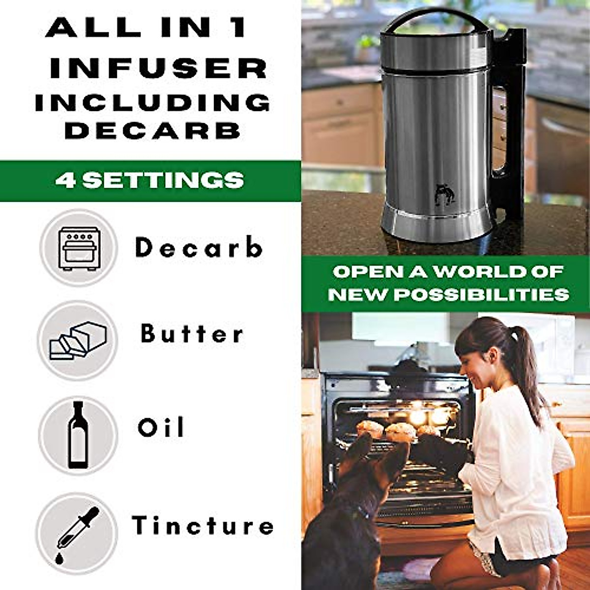 All in 1, Butter Maker Machine, Decarboxylator and Infuser, Oil, Tincture, Decarboxylation Magic, EdiWhip Make Edibles Mess & Fuss Free