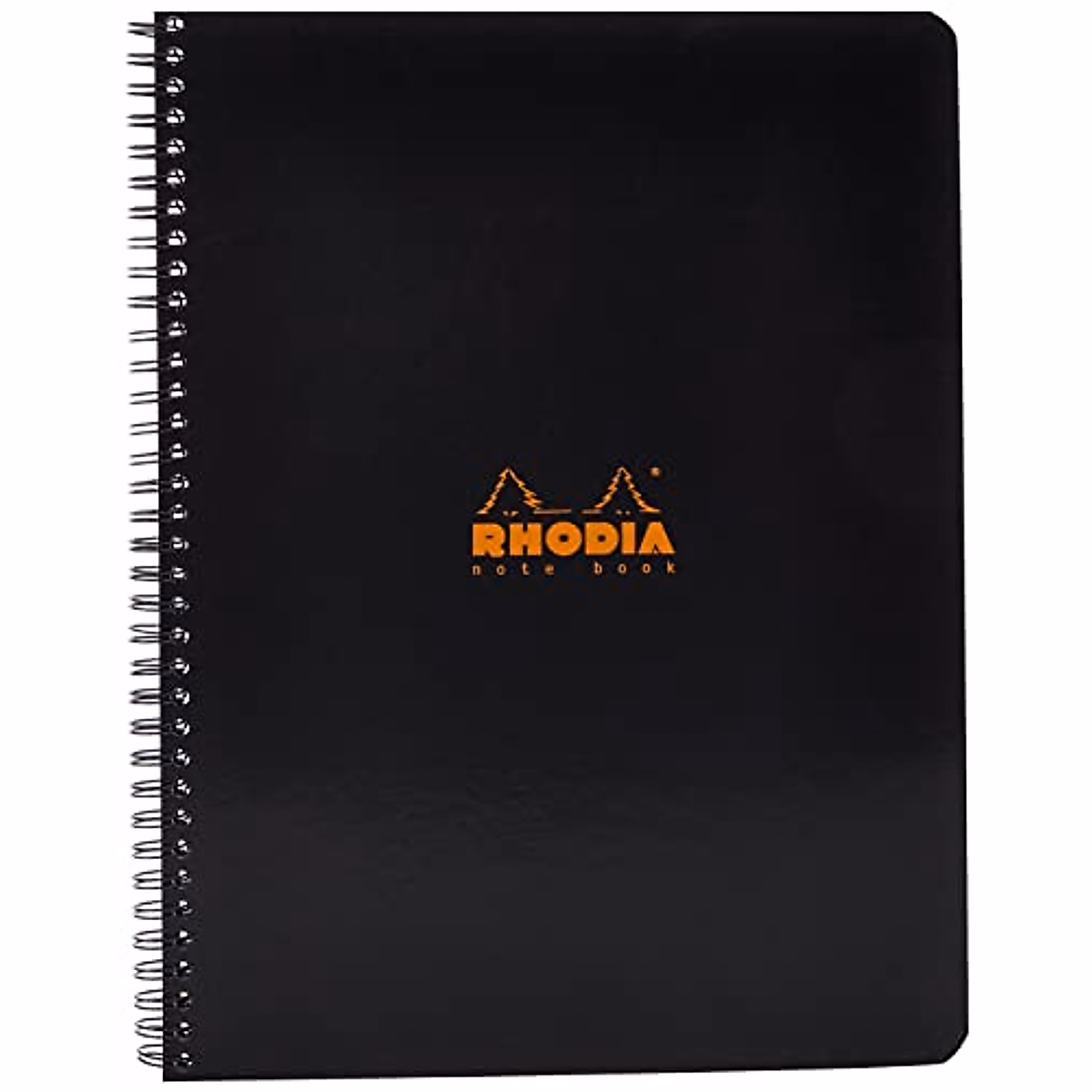 Rhodia Wirebound Notebook 8.8 X11.75 Inches Black Grid, Satin