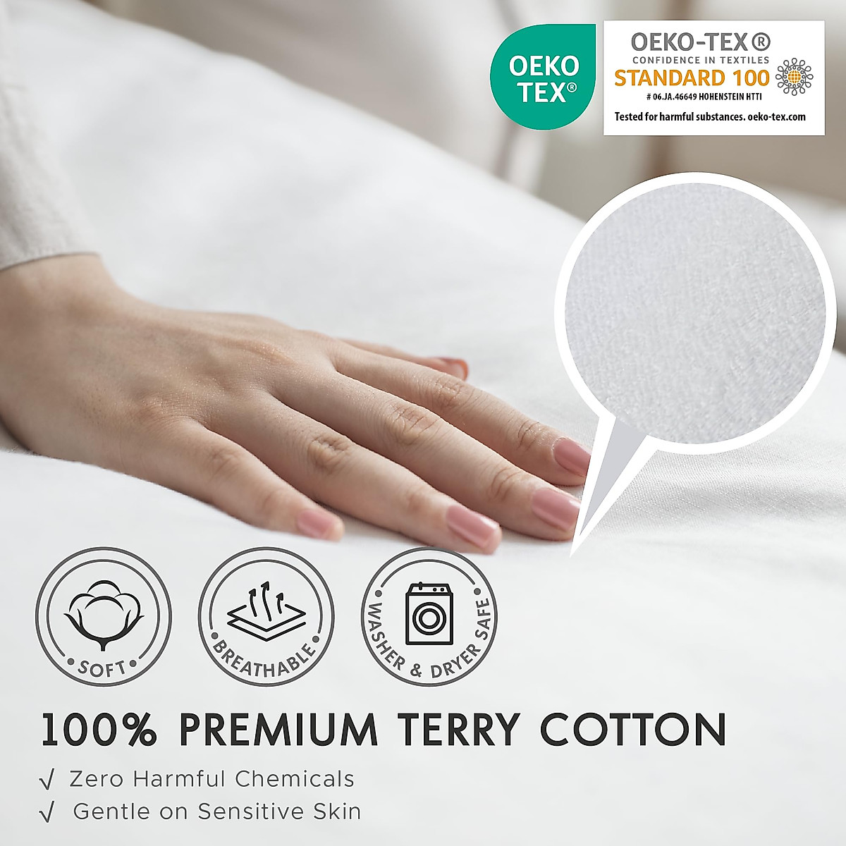 Degrees of Comfort Mattress Encasement Full Size | Waterproof Bed Bug Proof Cover Premium Zippered Six-Sided Protector 9-12 Inch Deep 3M Scotchgard