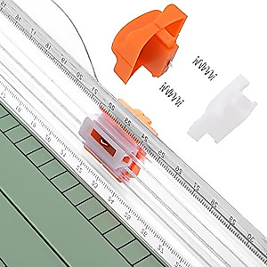 Firbon A4 Paper Cutter 12 Inch Titanium Straight Paper Trimmer with Side Ruler for Scrapbooking Craft, Paper, Coupon, Label, Cardstock (Morandi)