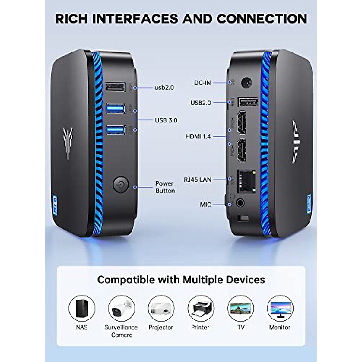 ACEMAGICIAN Mini PC N5105(up to 2.9GHz) Mini Computers 11 Pro, 16GB DDR4 512GB M.2 SSD Mini Desktop Computers, AK1 PRO Small PC Support Dual 4K UHD, WiFi 5, BT, HDMI, VESA, Auto Power On