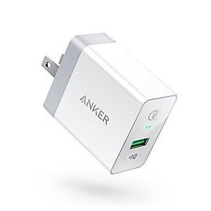 Quick Charge 3.0, Anker 18W 3Amp USB Wall Charger (Quick Charge 2.0 Compatible) PowerPort+ 1 for Galaxy S10/S9/S8/Edge/Plus, Note 8/7, LG G4, HTC One A9/M9, Nexus 9, iPhone, iPad and More