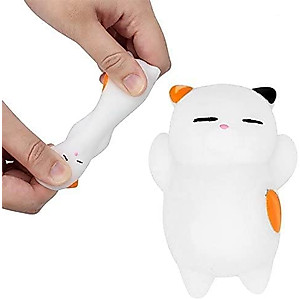 Squishy Cat Toys, 4pcs Soft Silicone Cute Kawaii Stress Relief Toys for Kids Adults Fidget Toy Sensory Stress Anxiety Relief Squeeze Toys for Boys Girls Birthday Gifts Stocking Stuffers Party Favor
