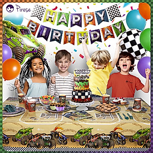 Pirese Monster Truck Birthday Party Supplies, Monster Truck Party Supplies, Monster Truck Birthday | Monster Truck Birthday Decorations | Monster Truck Party Decorations | Monster Truck Party