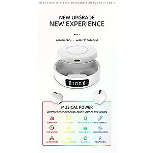 Loluka Mini Wireless Earbuds Small Bluetooth Earphones LED Display Electricity Headset Streaming Music from Cellphone for Sleep on Side, Running, Workout, Travel, Handsfree for iOS Android