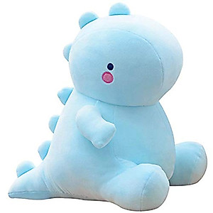VHYHCY Cute Dinosaur Plush Toys, Fat Dinosaur Stuffed Animals Toys Dolls, Soft Plush Stuffed Animal Dino Plushie, Birthday Gifts for Kids Girls Boys Blue 12 inch