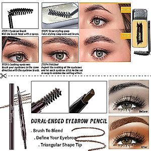 YBUETE Makeup Kit, Makeup Set for Women, Makeup Gift for Women Teen Girl, Eyeshadow Foundation CC Cream Face Primer, Makeup Brush Sponge, Lipstick, Eyebrow Soap Pencil Mascara Eyeliner Cosmetic bag