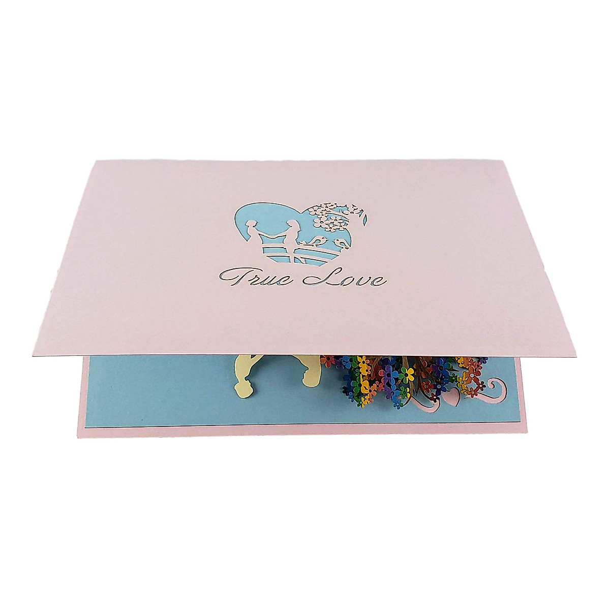 iGifts And Cards Awesome Lesbian Couple True Love 3D Pop Up Greeting Card - Wedding, Marriage, Engagement, Anniversary, Half-Fold, Pride, Lovers, Women, Brides, Wives, LGBT, Romantic, Rainbow