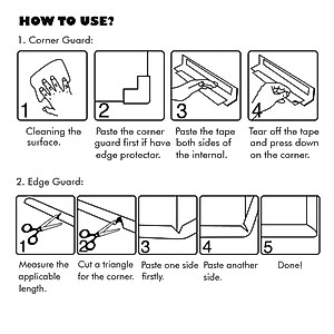 CSXD Grey Edge Protectors Baby Safety Table Guards Childproofing Protection, 6.6 Feet Edging