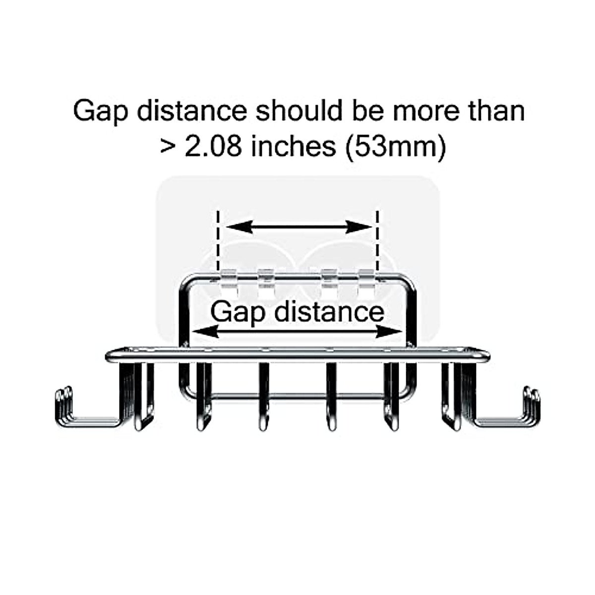 STARICH Sponge Holder Adhesive Replacement Hooks, Soap Dish Adhesive Strips, Toothbrush Holders Sticker, Kitchen Sink Caddy Adhesive Hooks, Shower Wall Mounts Tape Sticky Pads Clear Clips 4 Pack