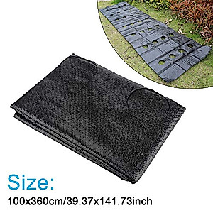 WDDH Garden Weed Barrier Landscape Fabric with 3'' Planting Holes, 3.3 Ft X 11.8 Ft Heavy-Duty Weed Block Gardening Mat Soil Erosion Control and UV Stabilized