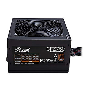Rosewill CFZ750 750W ATX Semi Modular Gaming Power Supply | 80 Plus Bronze Certified, Single +12V Rail | Continuous Power | Intel 4th Gen CPU Read, SLI & Crossfire Ready