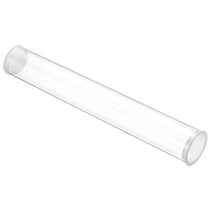 PATIKIL 11.8"L x 1.7"Dia Clear Storage Tubes, 1Pcs PC Plastic Transparent Hollow Round Rigid Tube with Cap for Beads Bath Salt Container Wedding Party Favors