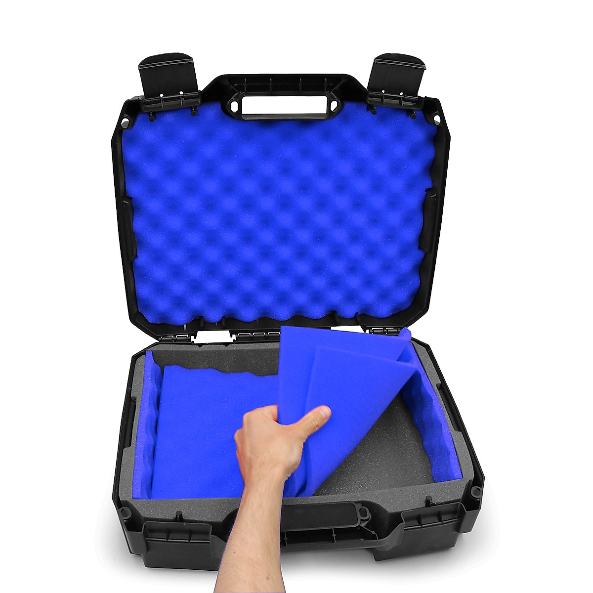 CASEMATIX 15.6" Hard Laptop Case with Shock-Absorbing Interior Foam Protection Compatible with 15" Gaming Laptops and Accessories, Fits Laptops up to 15” x 10.5" Max