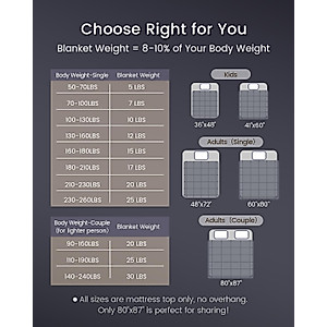 ZonLi Weighted Blanket (60''x80'', 20lbs, Queen Size Dark Grey), Weighted Blankets for Adults and Kids, High Breathability Heavy Blanket, Soft Material with Premium Glass Beads