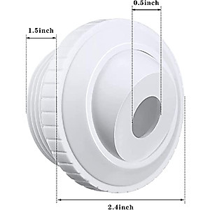 PoolSupplyTown Pool Spa 1/2" Opening Hydrostream Return Jet Fitting SP1419C with 1-1/2" Inch MIP Thread Replacement for Hayward SP1419C (5 Pack)